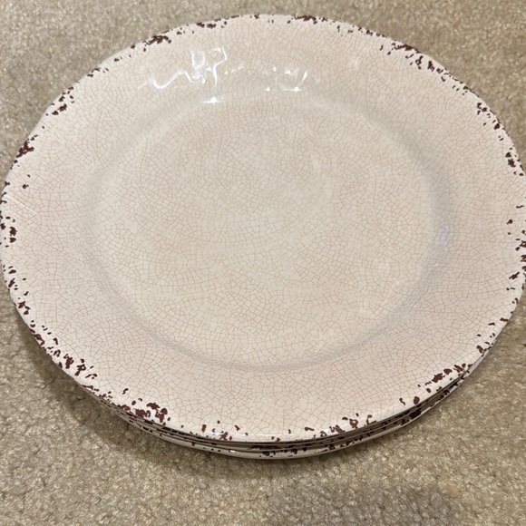 Dining | Rustic White Dinner Plates Set Of 4 | Poshmark